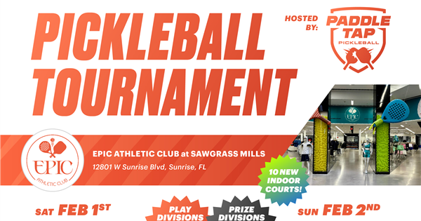 Jan 10th-11th Register: www.PaddleTapPickleball.com